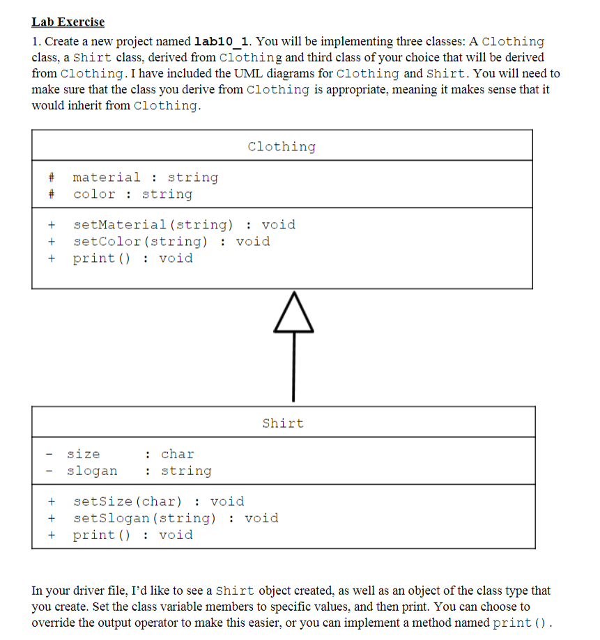 Solved Lab Exercise 1 Create A New Project Named Lab10 1 8656