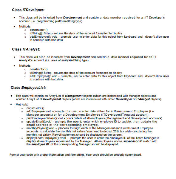 CST8132: Object Oriented Programming Lab 9 - Employee | Chegg.com