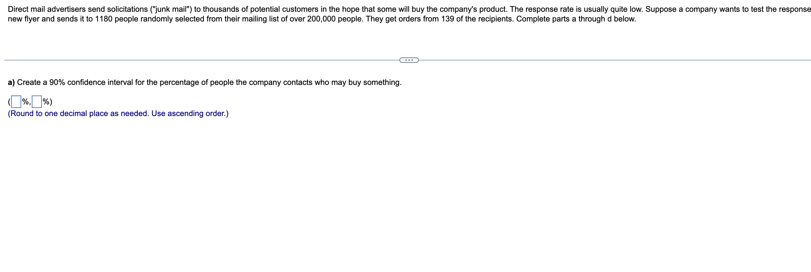 Solved new flyer and sends it to 1180 people randomly | Chegg.com