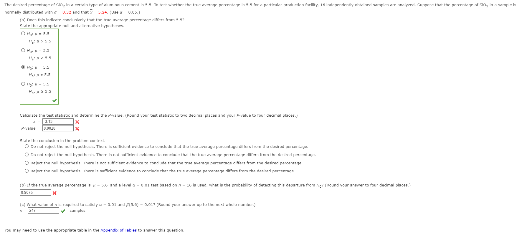 Solved The desired percentage of SiO2 in a certain type of | Chegg.com