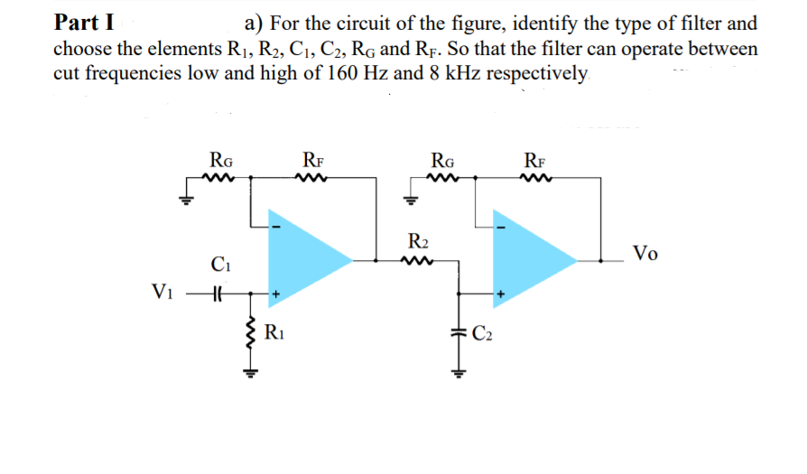 Solved Part I a) For the circuit of the figure, identify the | Chegg.com
