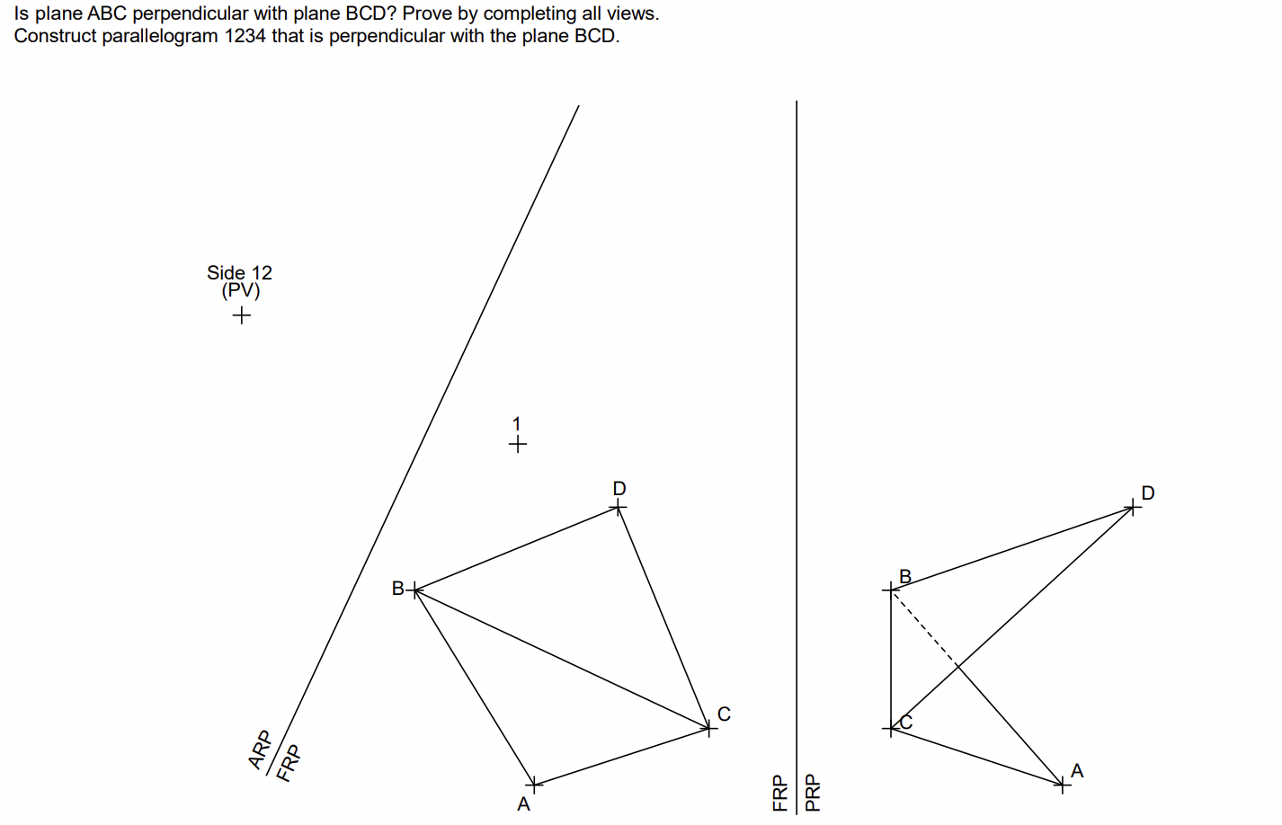 Solved Is plane ABC perpendicular with plane BCD? Prove by | Chegg.com