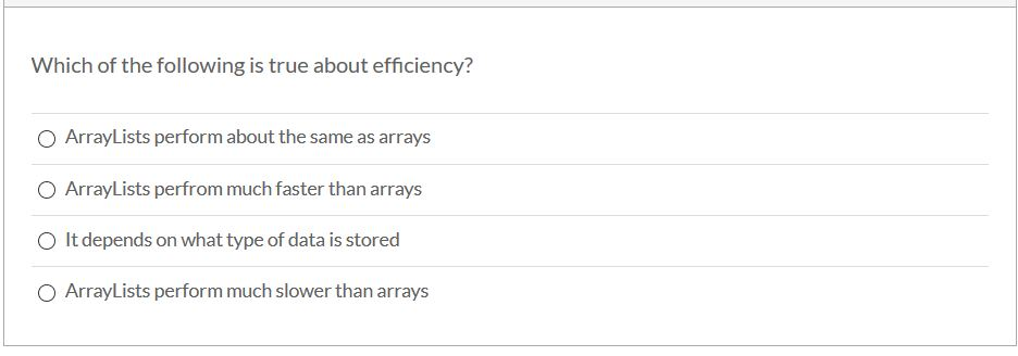 Solved What makes access to array elements fast? Because | Chegg.com