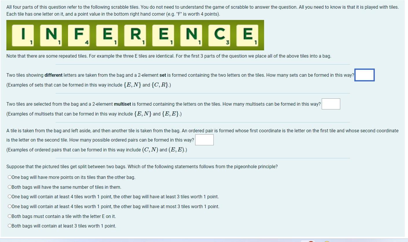 Solved All four parts of this question refer to the | Chegg.com