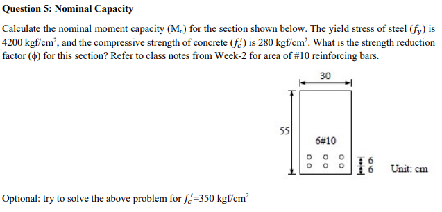 Solved Question 5: Nominal Capacity Calculate the nominal | Chegg.com