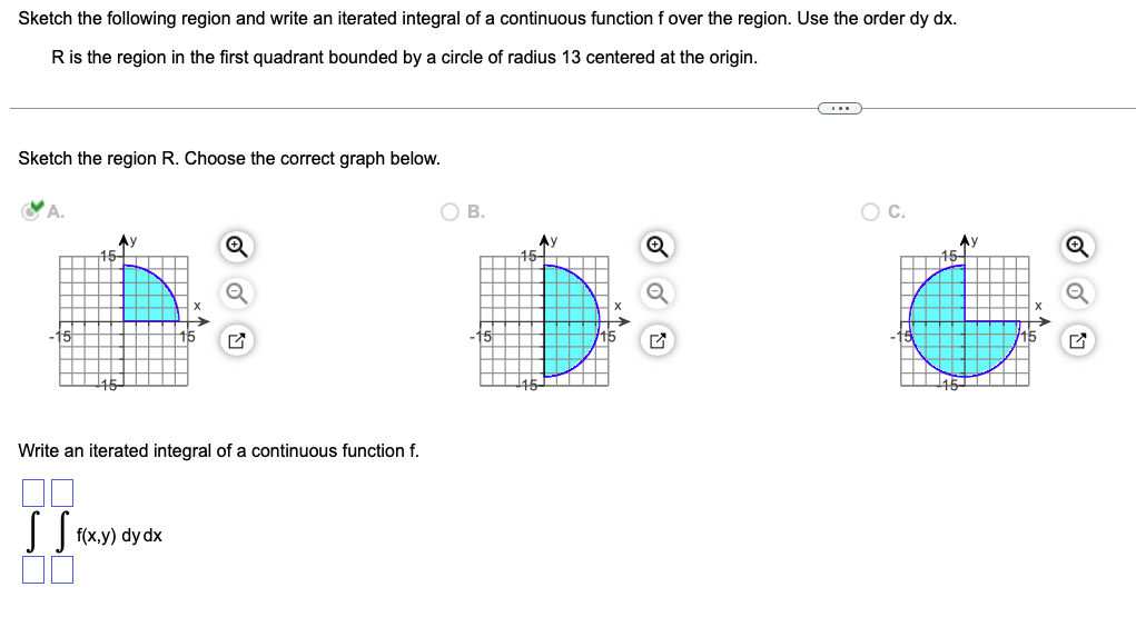 Solved Sketch the following region and write an iterated | Chegg.com