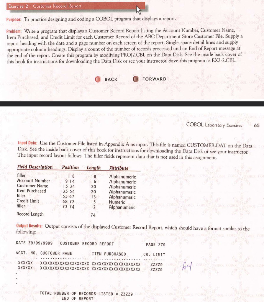 Solved Write a program that displays a customer record | Chegg.com