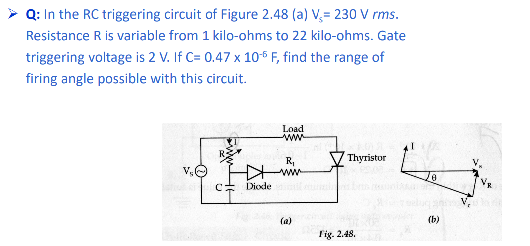 Solved Q: In the RC triggering circuit of Figure 2.48 (a) | Chegg.com
