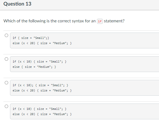 Solved Question 13 Which of the following is the correct | Chegg.com