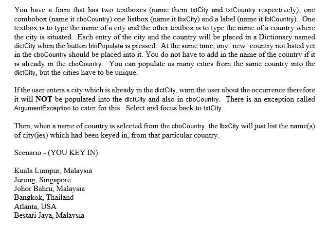 Solved Using C# Visual Programming (Visual Basic) (Snap | Chegg.com