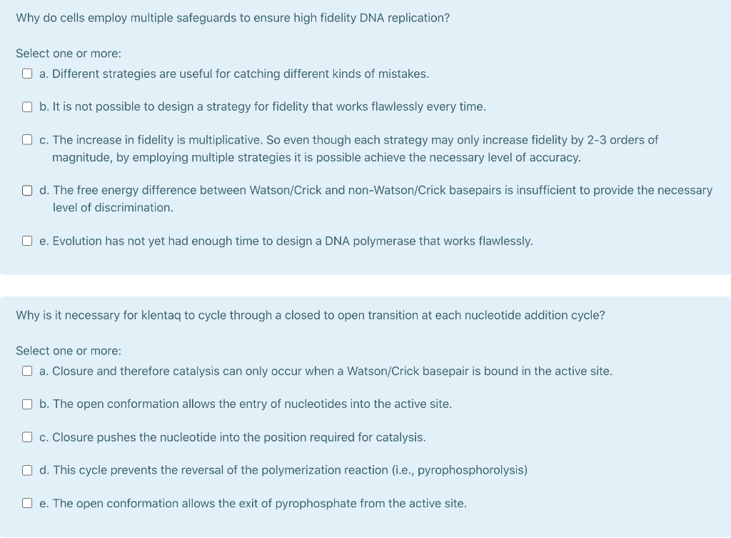 Solved Why do cells employ multiple safeguards to ensure | Chegg.com