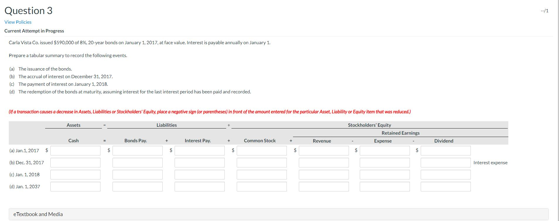 Solved Question 3 --/1 View Policies Current Attempt in | Chegg.com