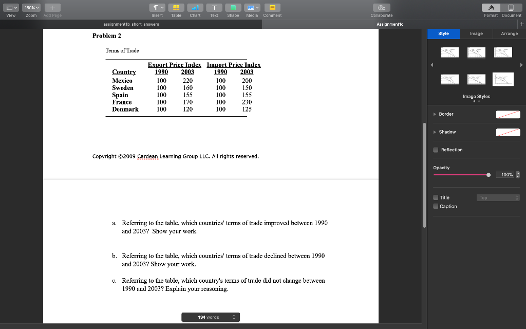 Solved T = 150% View Zoom Add Page 1 Insert E Format | Chegg.com