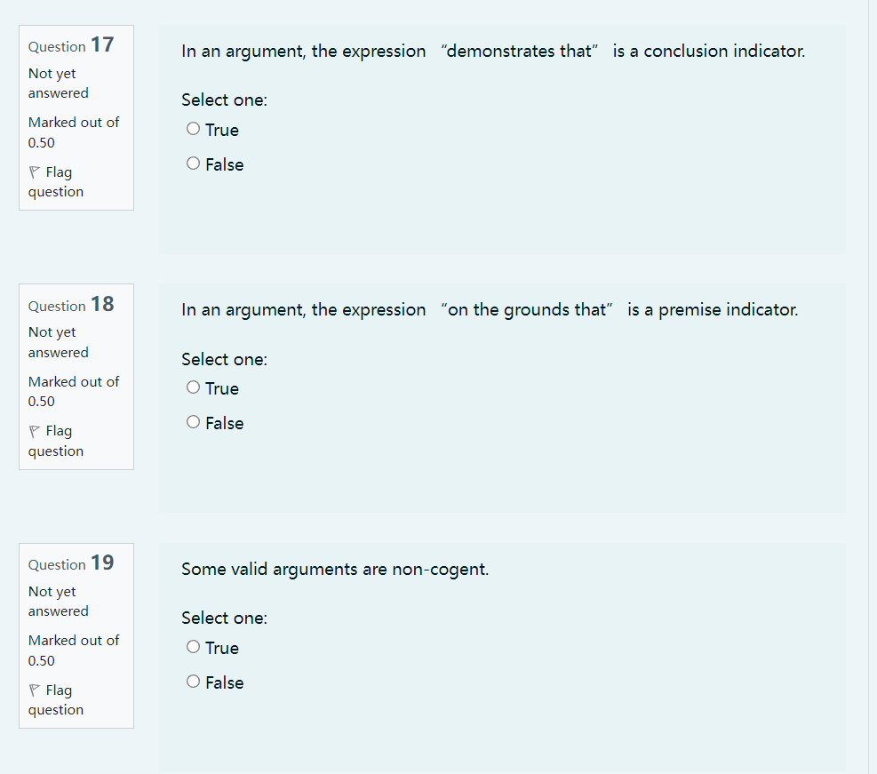 Solved In an argument, the expression "demonstrates that" is | Chegg.com