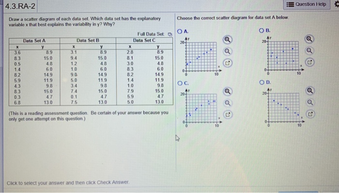 Solved there are 3 data sets but 1 graph option?? and what | Chegg.com