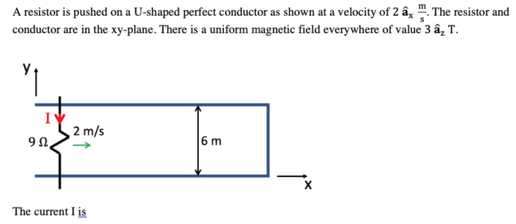 Solved A resistor is pushed on a U-shaped perfect conductor | Chegg.com