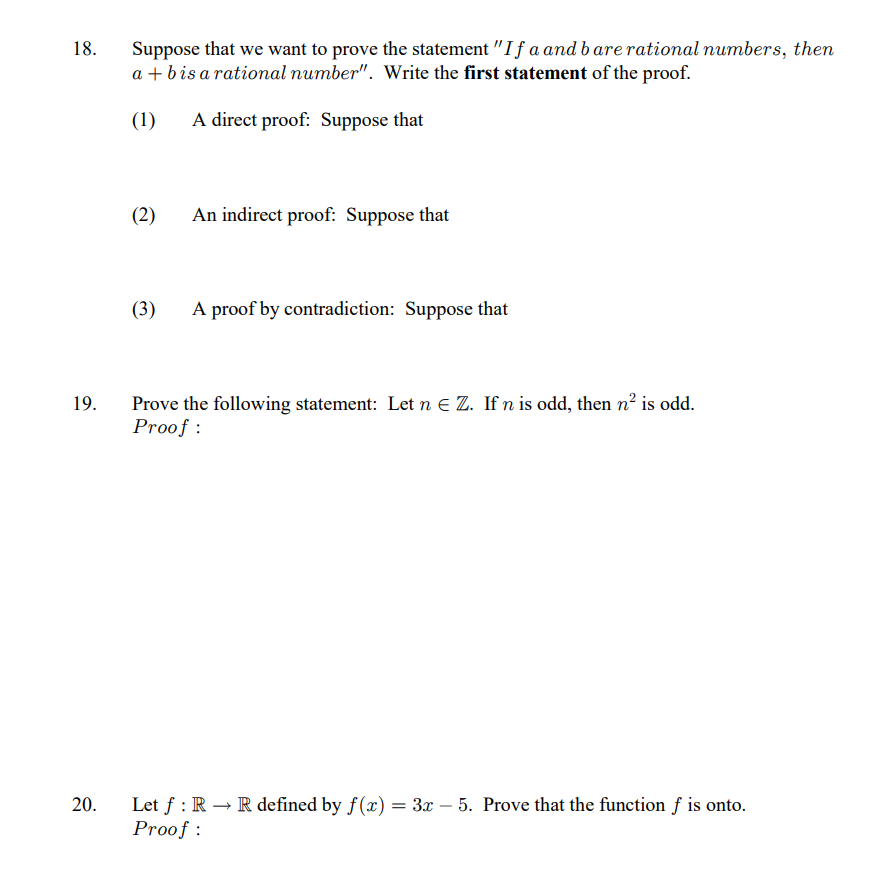 Solved 18. Suppose that we want to prove the statement If a | Chegg.com