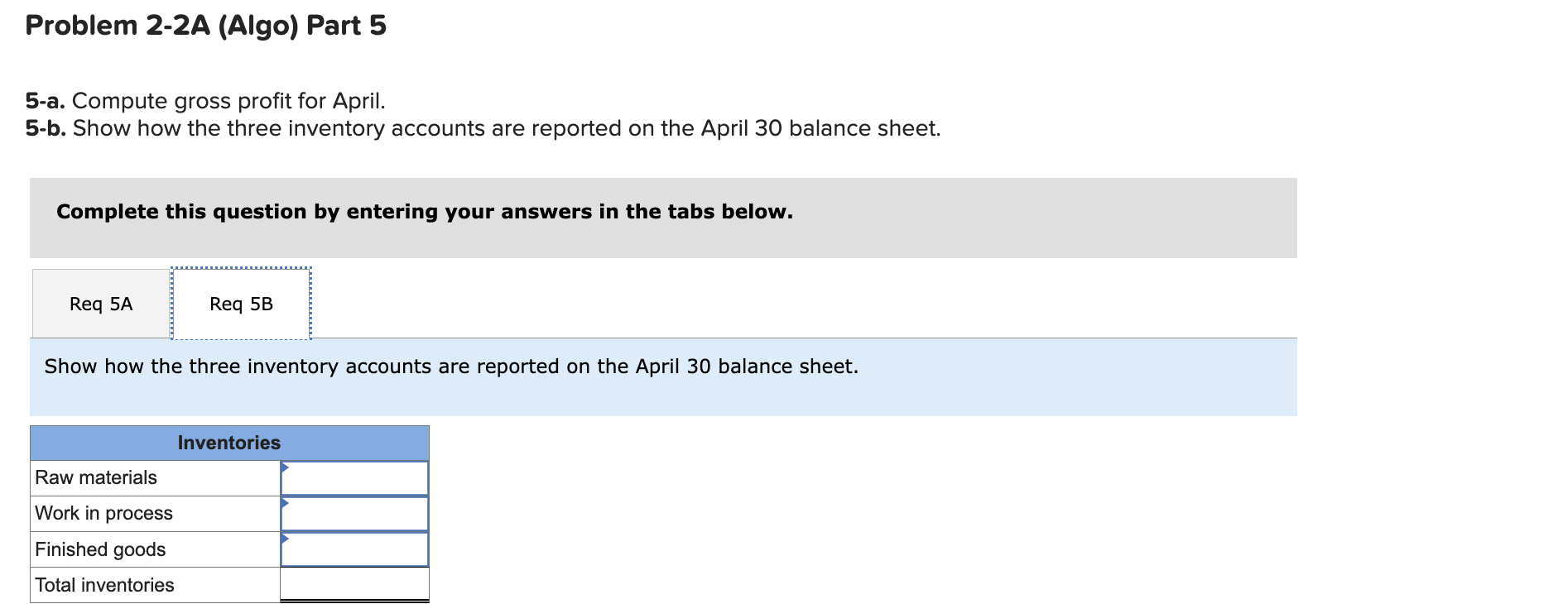 Solved Problem 2-2A (Algo) Computing and recording job | Chegg.com