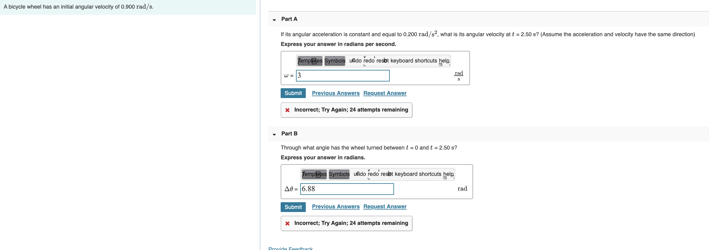 Solved A bicycle wheel has an initial angular velocity of | Chegg.com