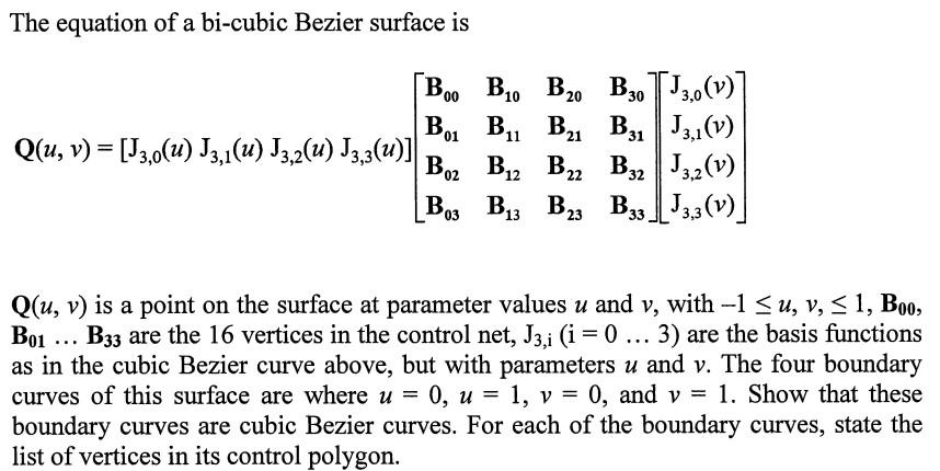 Solved The equation of a Bezier curve is | Chegg.com