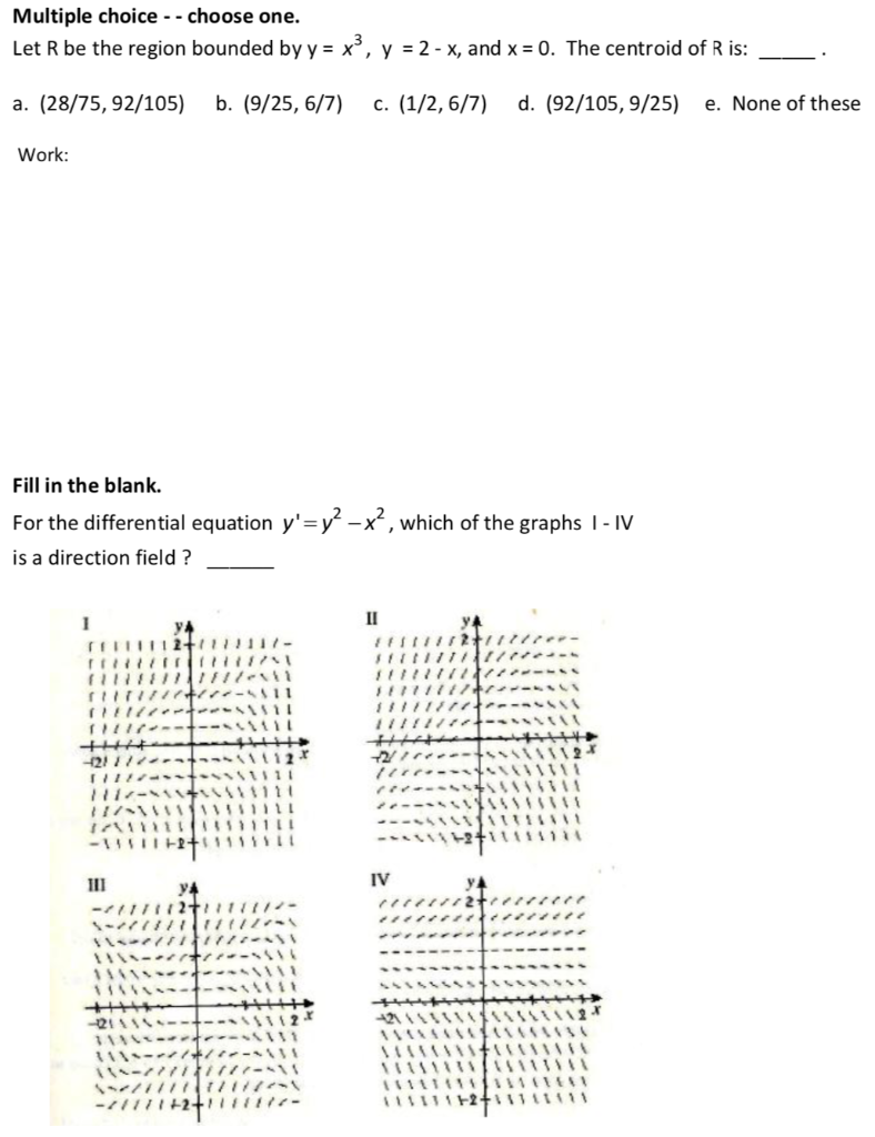 Solved college calc 2 please help and show work/explain so I | Chegg.com