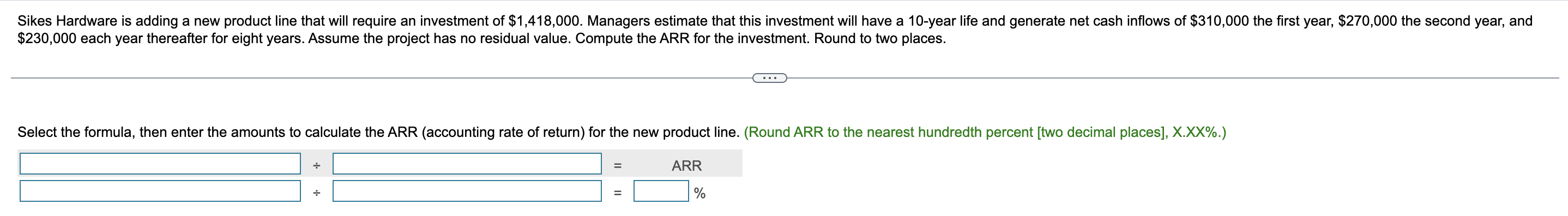 Solved Sikes Hardware is adding a new product line that will | Chegg.com
