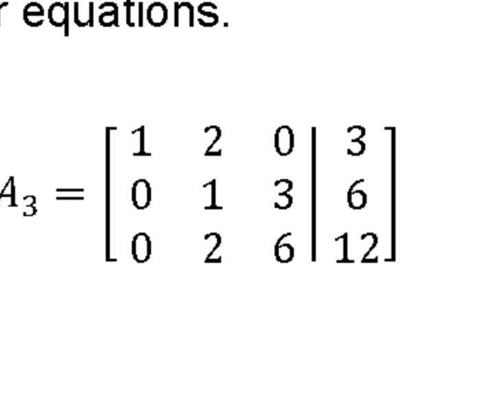 Solved The following augmented matrices represent different | Chegg.com