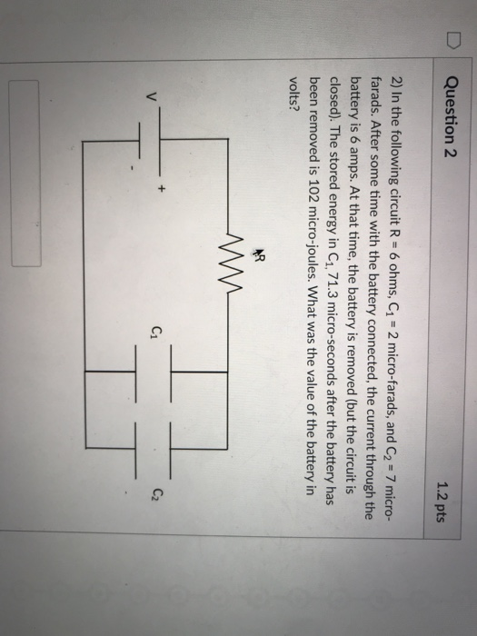 Solved Question 2 1.2 pts 2) In the following circuit R 6 | Chegg.com