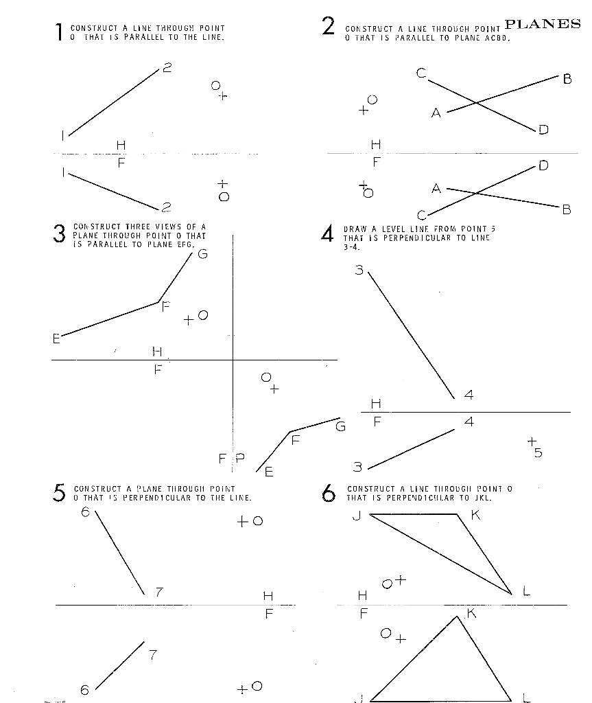 Solved 1 CONSTRUCT A LINE THROUGH POINT 0 THAT IS PARALLEL | Chegg.com
