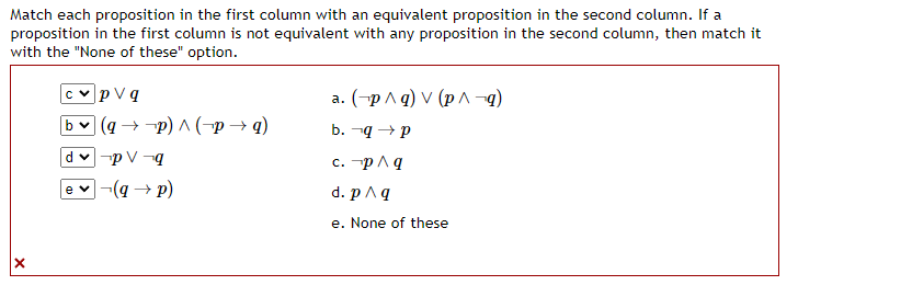 Solved Match eact procosition in the first column with an | Chegg.com