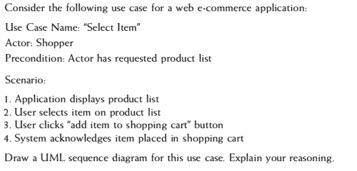 (Solved) : Consider Following Use Case Web E Commerce Application Use ... (Solved) : Consider Following Use Case Web E Commerce Application Use ...