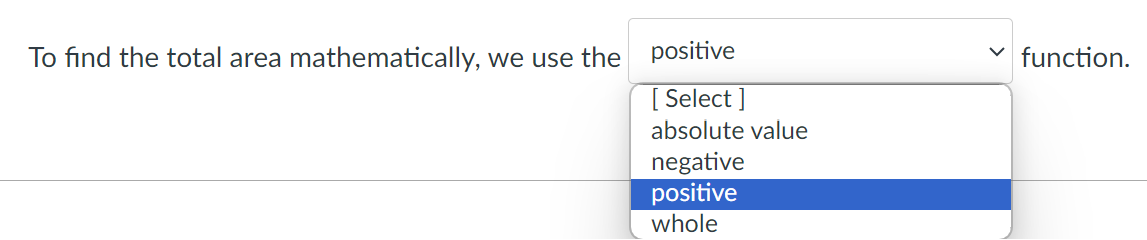 Solved To find the total area mathematically, we use | Chegg.com