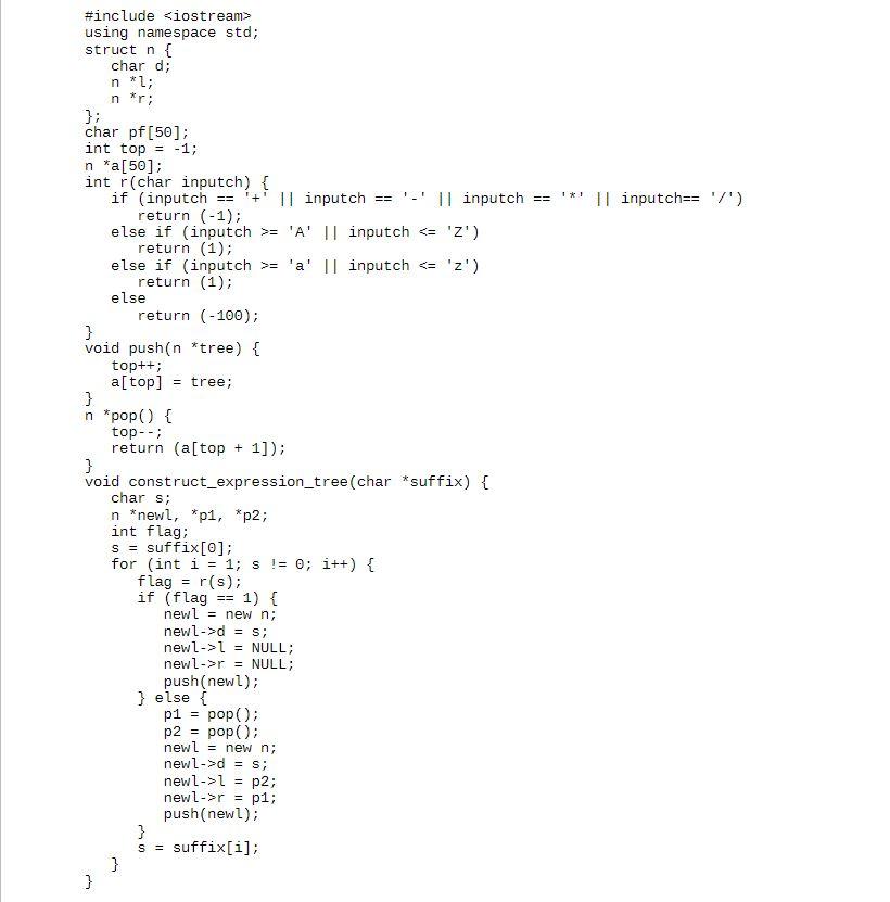 Solved Add a preorder function to Chp4_Postfix_Infix.cpp and | Chegg.com