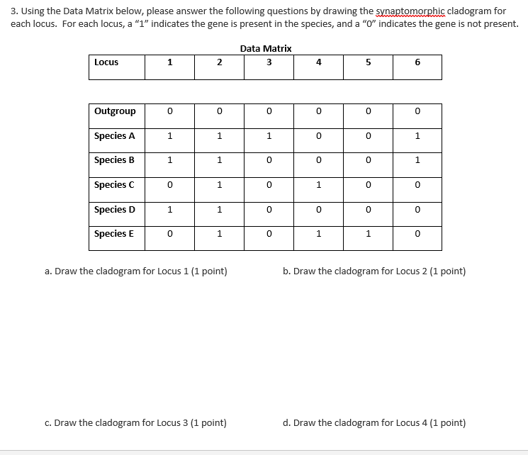 Solved 3 Using The Data Matrix Below Please Answer The 
