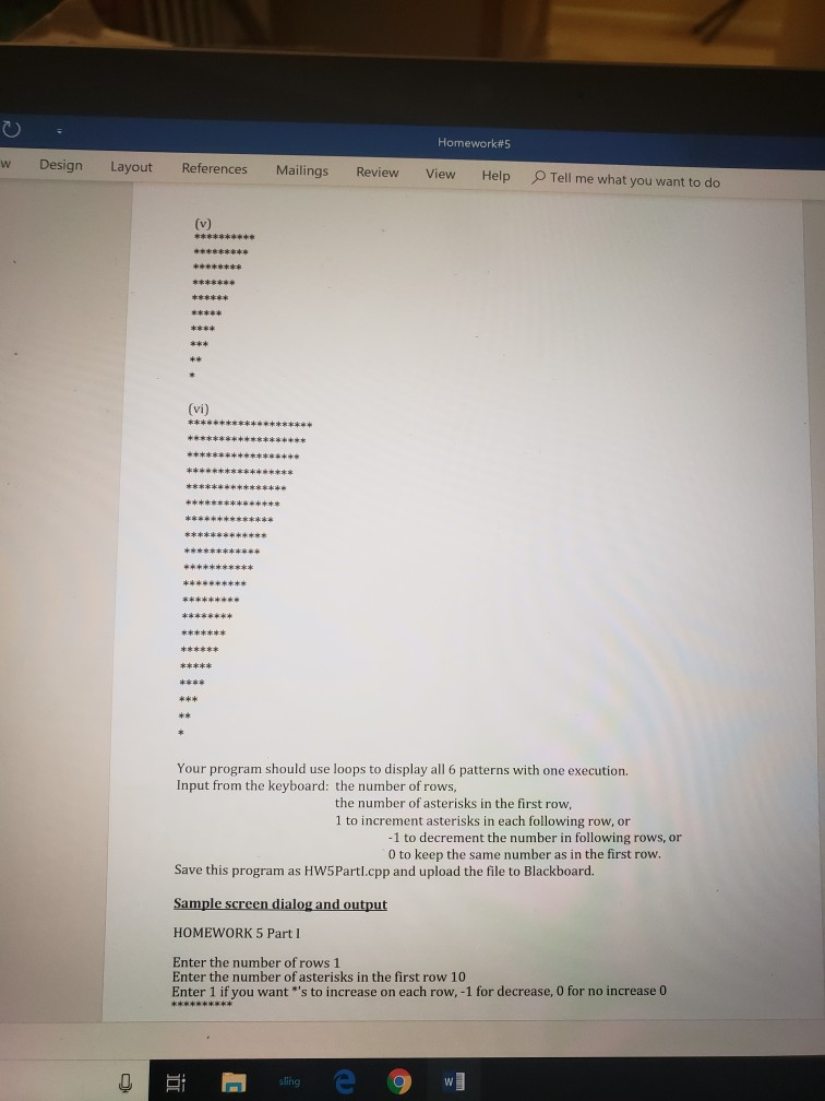 Solved Homework#5 ign Layout References Mailings Review View | Chegg.com