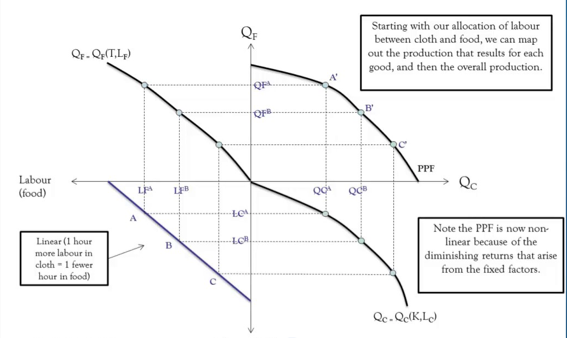 Solved This is a graph of the specific factors model. Is the | Chegg.com