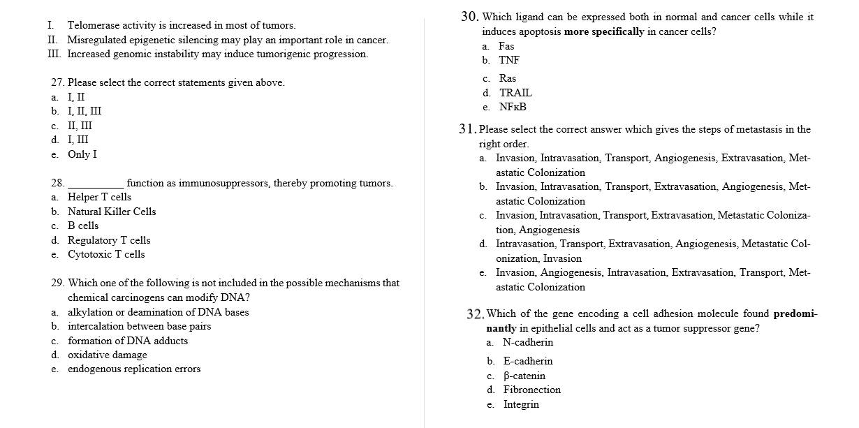 Solved Please solve ALL the questions (27, 28, 29, 30, 31, | Chegg.com