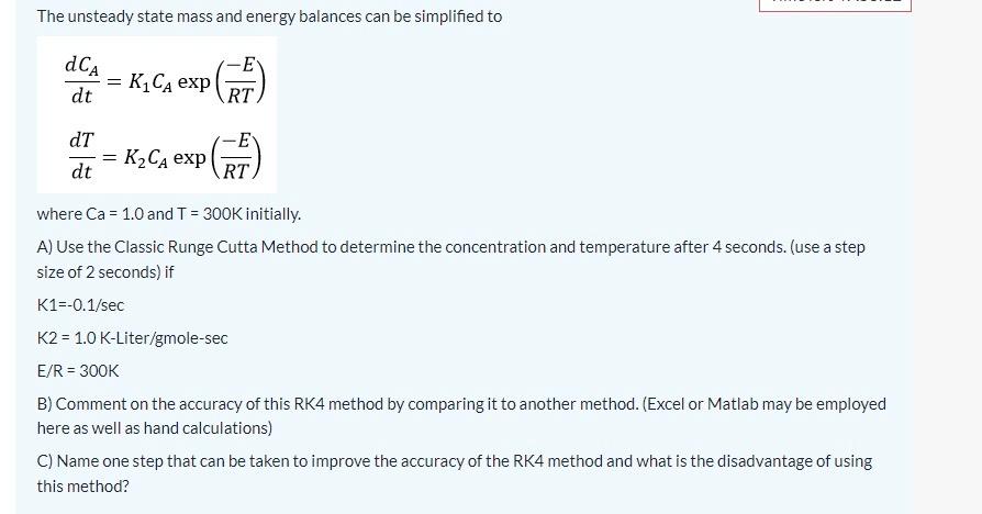 Solved Consider a nonisothermal batch reactor which is | Chegg.com