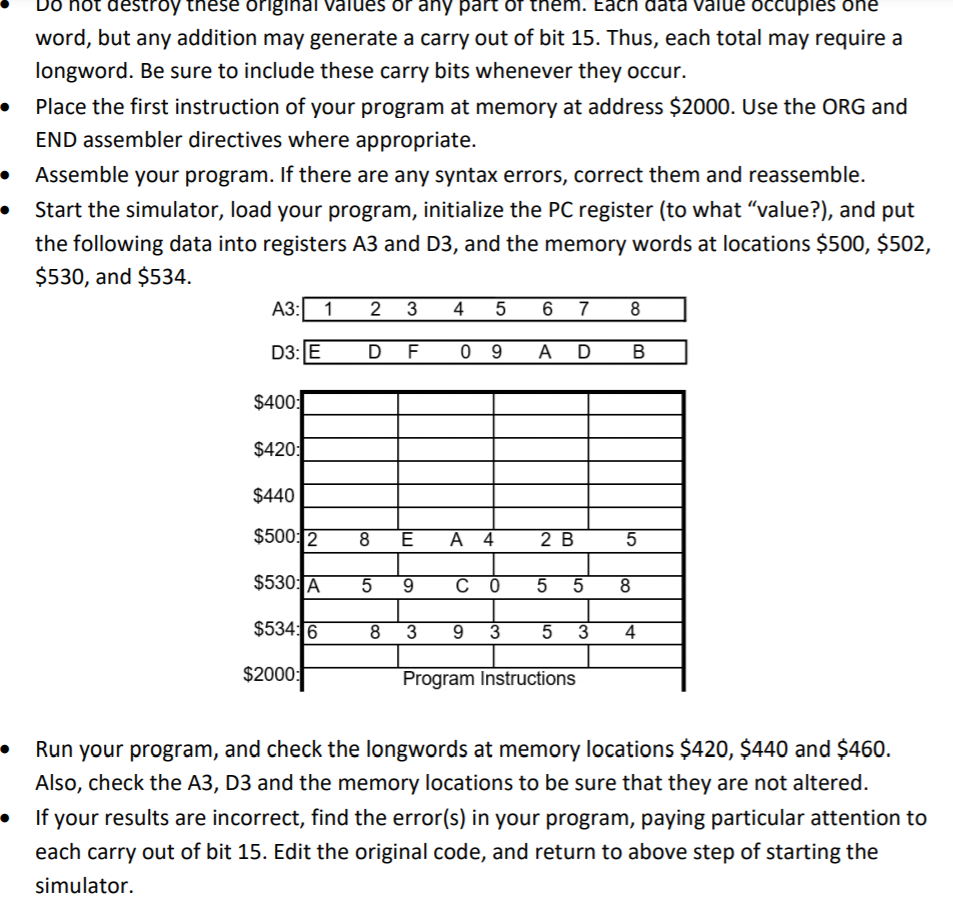 Write an MC68000 assembly language program that will | Chegg.com
