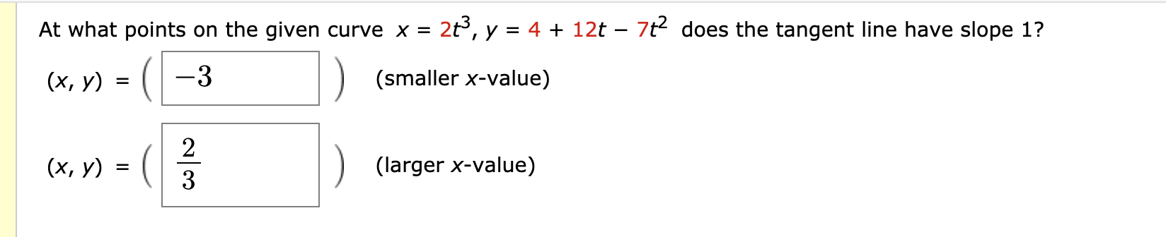 Solved At what points on the given curve x = 2t3, y = 4 + | Chegg.com