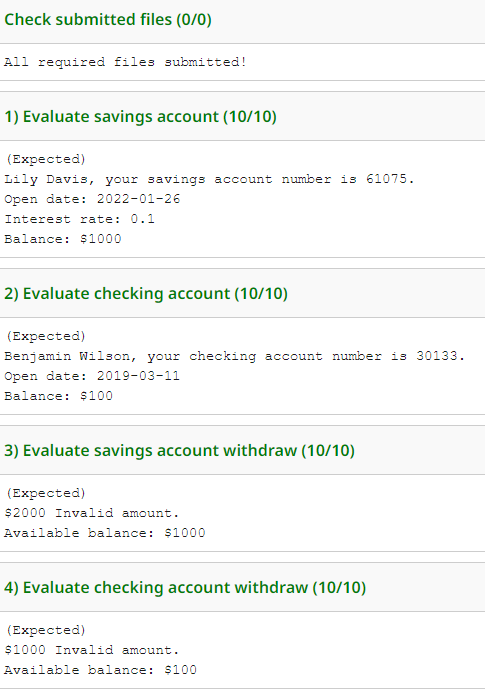pass @abstractmethod def withdraw(self, amount): pass | Chegg.com