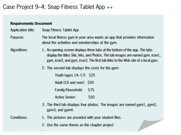 I need help with the following lab using ANDROID | Chegg.com