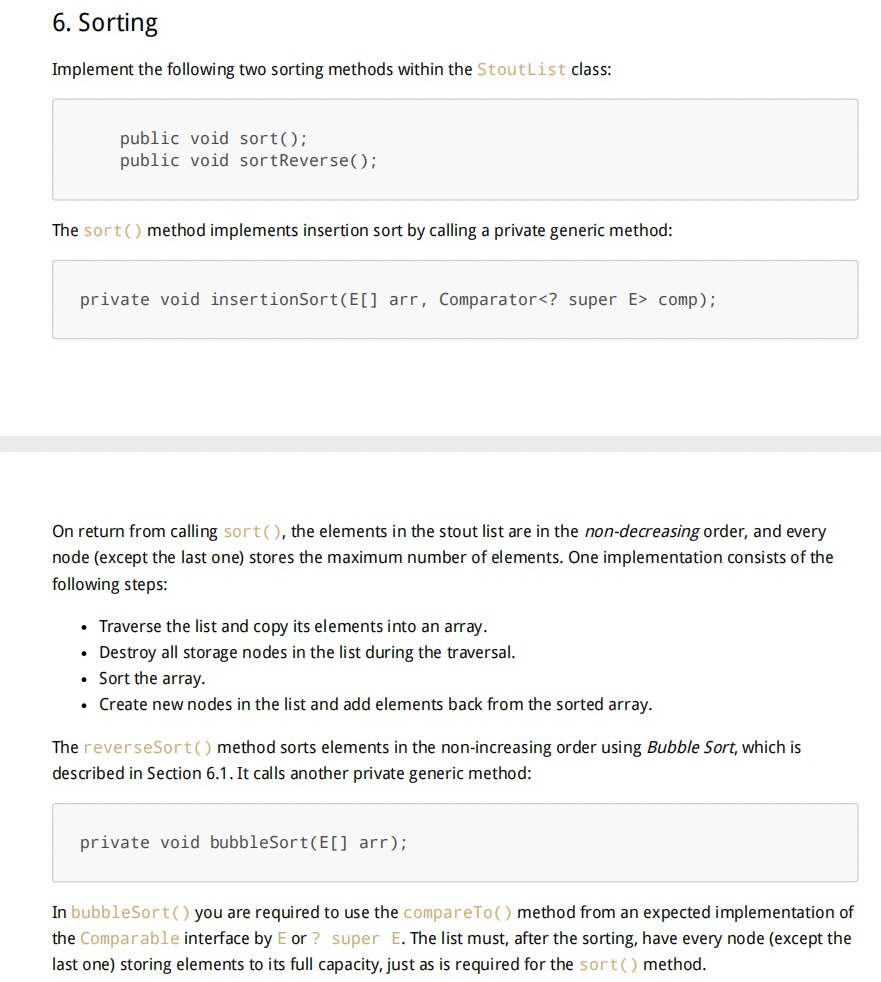 Solved On return from calling sort (), the elements in the | Chegg.com