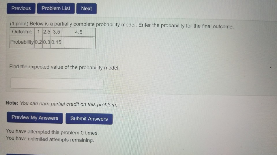 Solved Previous Problem ListNext (1 point) Below is a | Chegg.com
