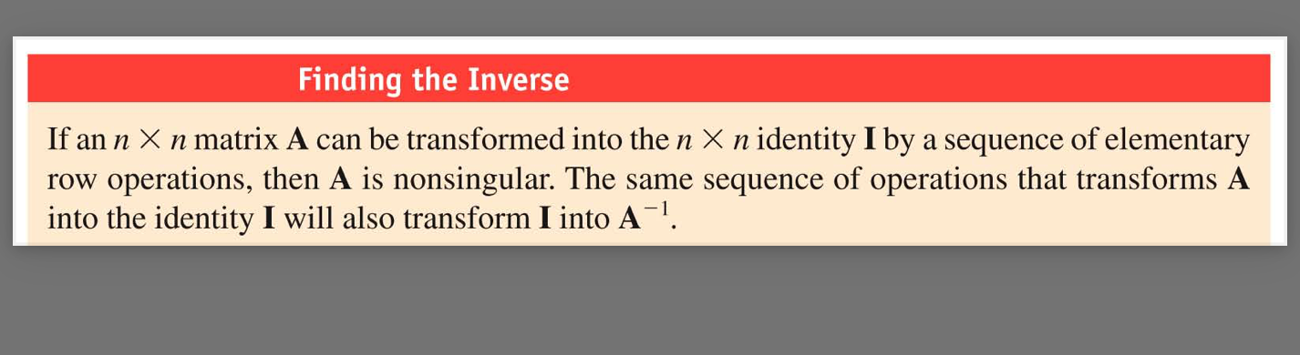 Solved Use this theorem to find the inverse of the given | Chegg.com