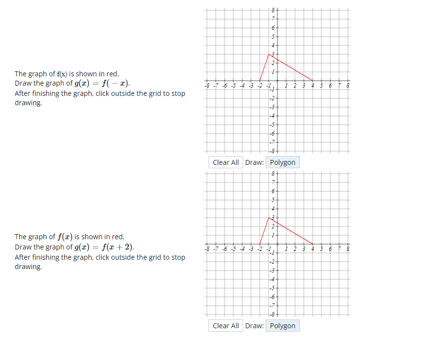 Solved The graph of f(x) is shown in red. Draw the graph of | Chegg.com