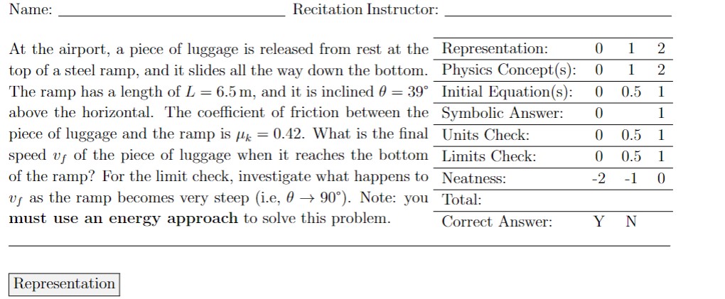 Solved Name:Recitation Instructor:At the airport, a piece of | Chegg.com
