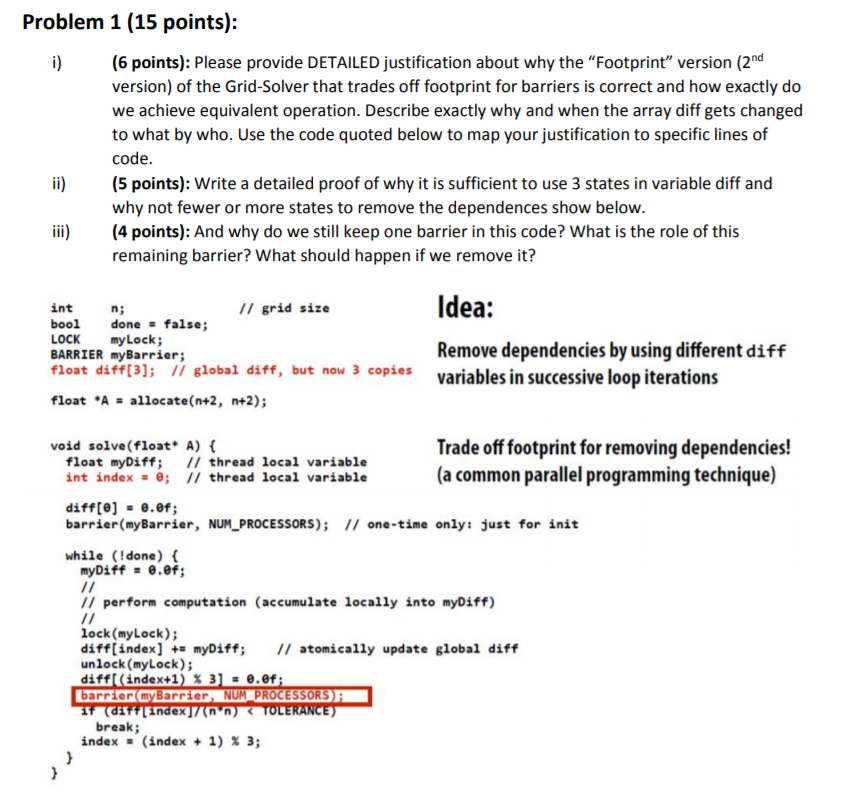 Problem 1 (15 points): (6 points): Please provide | Chegg.com Problem 1 (15 points): (6 points): Please provide | Chegg.com