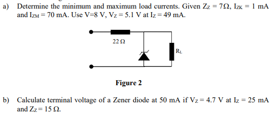Solved A Determine The Minimum And Maximum Load Currents 0736