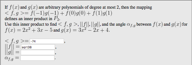 Solved If f (x) and () are arbitrary polynomials of degree | Chegg.com